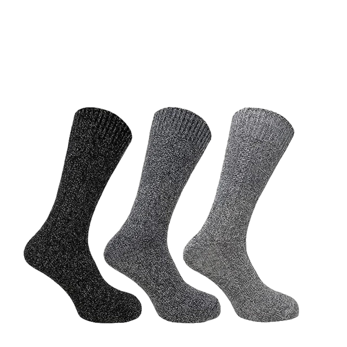 Bramble Mens Wool Blend Socks 3 Pack - Grey Mix – Utility Bear